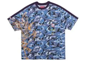 Supreme Crane Short Sleeve Top Blue Camo