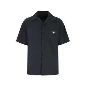Prada Logo Plaque Buttonedup Shirt