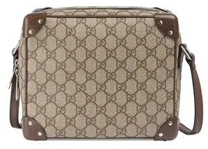 Gucci Shoulder Bag With Leather Details - Beige/ebony