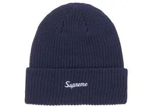 Supreme Loose Gauge Beanie Navy Blue