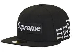 Supreme Bones Box Logo New Era 59fifty Fitted Cap - Black