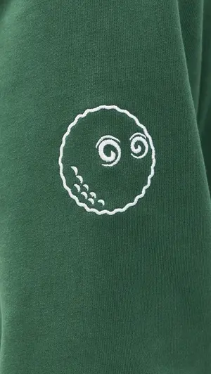 MALBON Collegiate Quarter-zip Sweatshirt - Forest