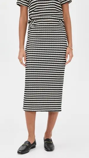 LE BOP Pencil Skirt With Stripe Pattern