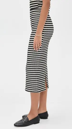 LE BOP Pencil Skirt With Stripe Pattern