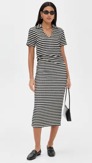 LE BOP Pencil Skirt With Stripe Pattern