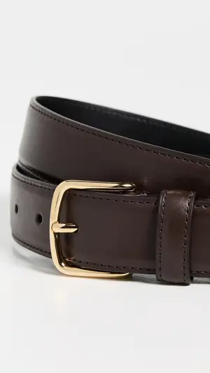 Vince 32mm Stitched Leather Belt