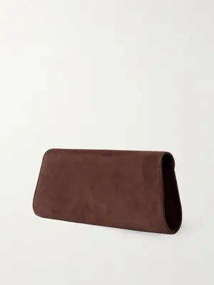 HUNTING SEASON Opera Suede Clutch - Brown
