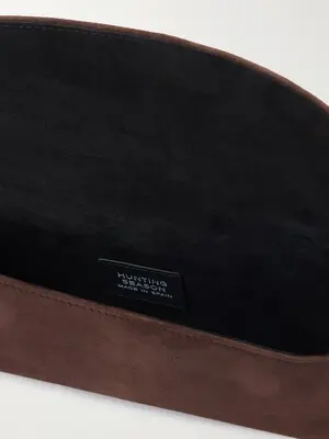 HUNTING SEASON Opera Suede Clutch - Brown