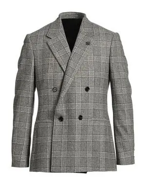 LARDINI Blazer Charcoal Size Wool, Cashmere - Grey