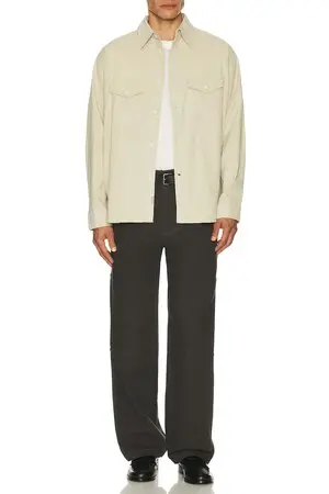 AFTER PRAY Lunar Corduroy Shirt In Cream