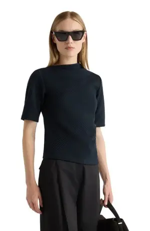 Modern Citizen Pauline Ribbed Top - Navy