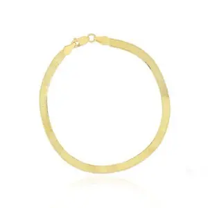 THE LOVERY FINE JEWELRY Large Herringbone Bracelet - Yellow Gold