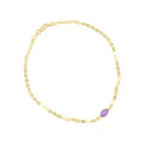 THE LOVERY FINE JEWELRY Disco Chain Bracelet - Amethyst