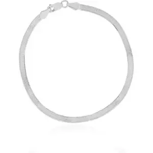 THE LOVERY FINE JEWELRY Mini Herringbone Bracelet - White Gold