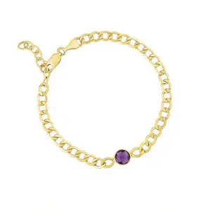 THE LOVERY FINE JEWELRY Curb Bracelet - Amethyst