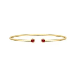 THE LOVERY FINE JEWELRY Yellow Gold Bangle - Garnet