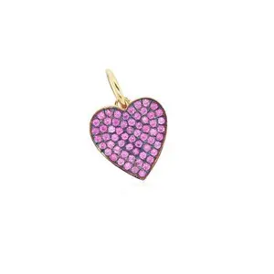 THE LOVERY FINE JEWELRY Heart Charm - Pink Sapphire