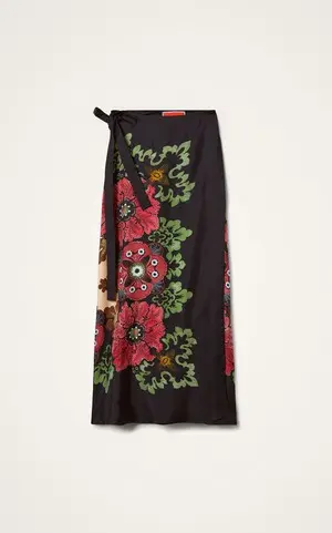 LA DUBLEJ Sarong Placée Skirt