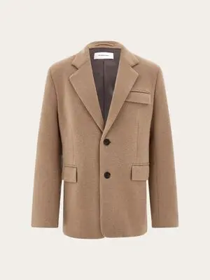 FERRAGAMO Jersey Interlock Blazer - Beige