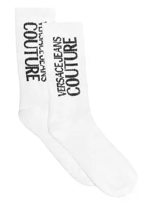 Versace Logo-print Crew Socks - White