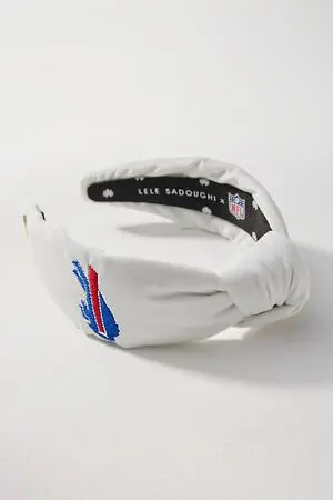 Lele Sadoughi NFL Headband Buffalo Bills White