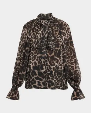 Kobi Halperin Davi Leopard-print Blouse