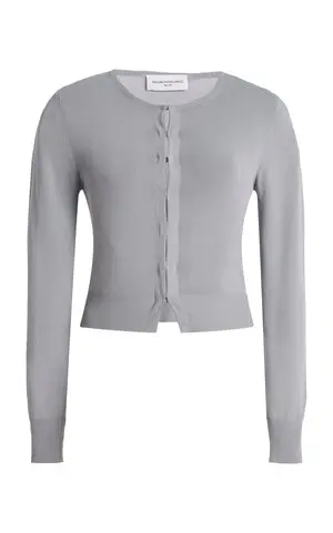 Brandon Maxwell The Ellery Shrunken Cardigan - Grey