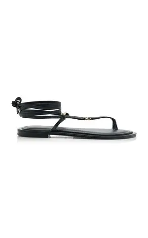 A.emery Tesni Leather Sandals - Black