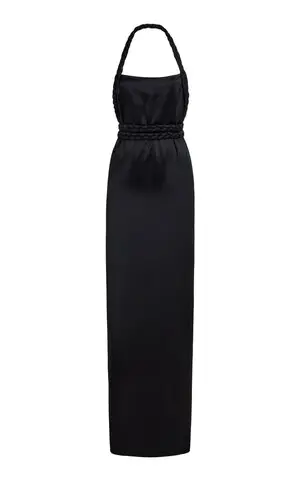 Bevza Kosa Rope-detailed Maxi Dress - Black
