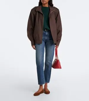Tory Burch Reva Travel Suede Ballet Flats - Brown