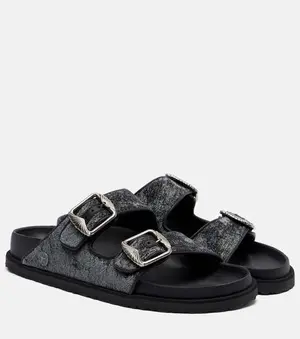 BIRKENSTOCK Arizona Velvet Sandals - Grey
