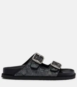 BIRKENSTOCK Arizona Velvet Sandals - Grey
