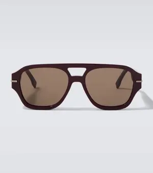 Fendi Graphy Aviator Sunglasses - Burgundy