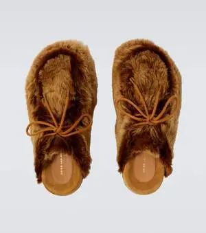 Dries Van Noten Shearling Clogs
