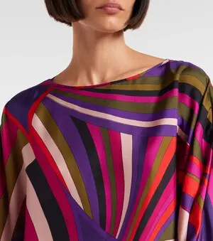Emilio Pucci Iride Silk Satin Minidress