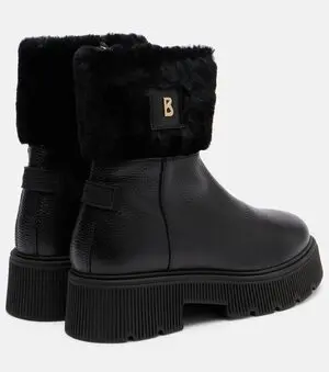 Bogner Turin Shearling-lined Leather Ankle Boots - Black