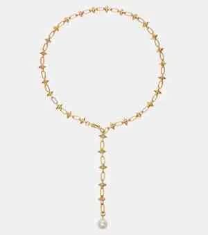 Emilio Pucci Faux Pearl Chain Necklace - Gold
