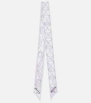 Emilio Pucci Manuba And Moiré Silk Twill Scarf - Purple