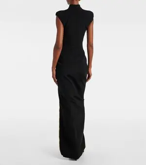 Balmain Gathered Gown - Black