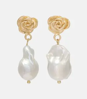Magda Butrym Baroque Pearl -plated Drop Earrings - Gold