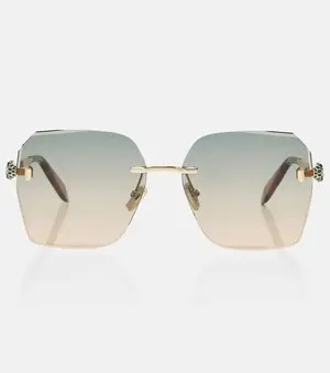BVLGARI Serpenti Forever Square Sunglasses - Gold