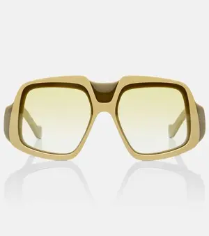 Loewe Collage Anagram Square Sunglasses - Yellow