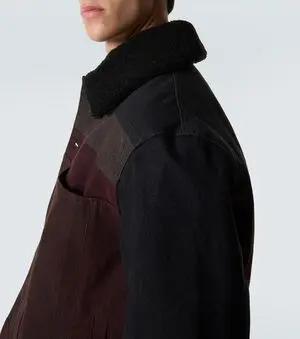 Loewe Shearling-trimmed Denim Blouson Jacket