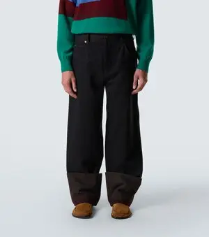 Loewe Colorblocked Wide-leg Jeans
