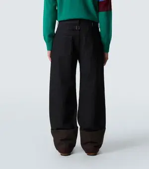 Loewe Colorblocked Wide-leg Jeans