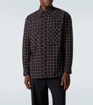 LEMAIRE Checked Cotton Shirt - Black