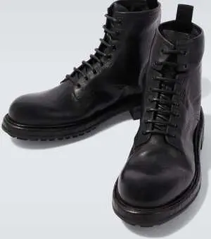 Dolce & Gabbana Leather Combat Boots