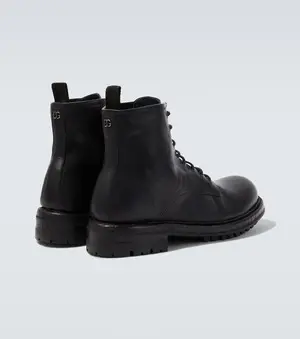 Dolce & Gabbana Leather Combat Boots