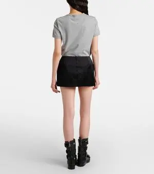 Dolce & Gabbana Duchesse Silk-blend Satin Miniskirt