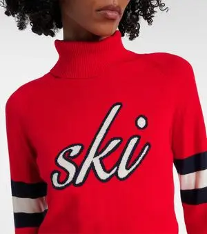 Perfect Moment Neve Wool Turtleneck Sweater - Red
